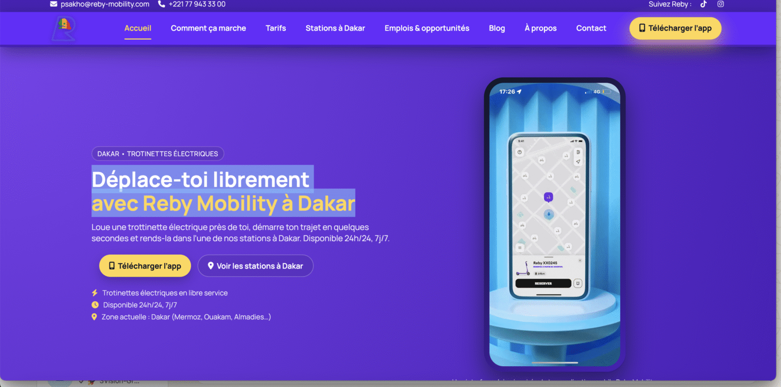 Reby Mobility – Application de location de trottinettes électriques à ...